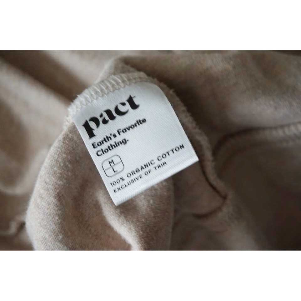 Pact Women's Organic Cotton Airplane Wrap Cardigan in tan Size M | eBay