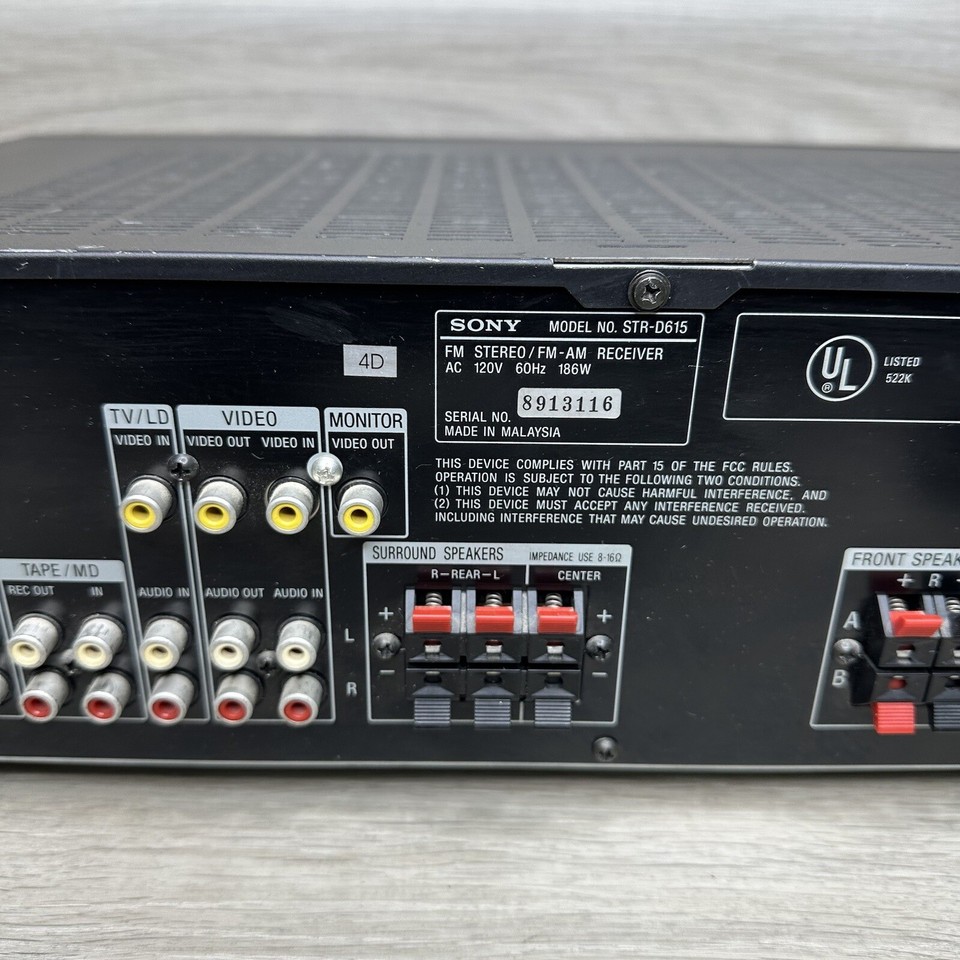 Sony STR-D615 Stereo Receiver Surround Sound Vintage | eBay
