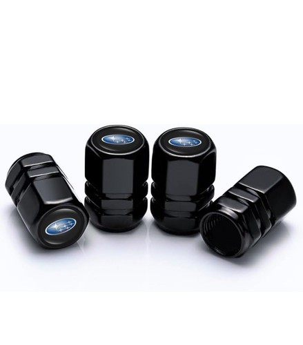 Subaru BLACK Metal Car Auto Wheel Tire Valve Caps Replacement | eBay