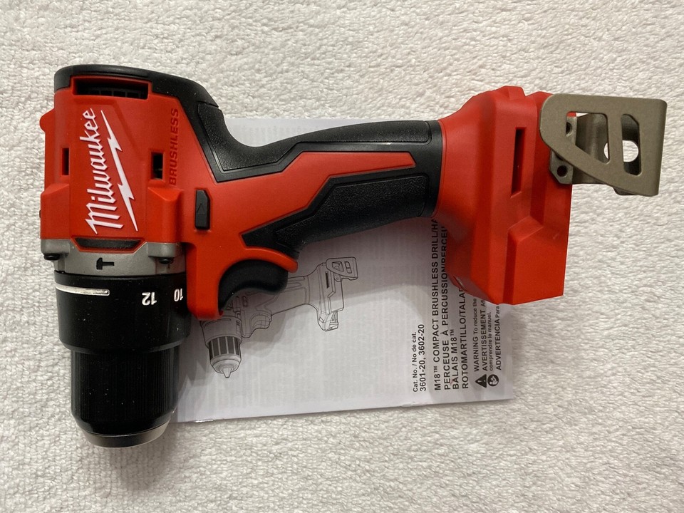 New Milwaukee M18 3602-20 18V 1/2" Compact Brushless Hammer Drill ...