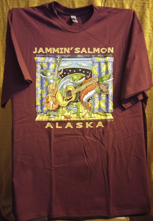 Ray Troll Jammin' Salmon Music Fish Alaska NEW adult t-shirt XX, M, S ...