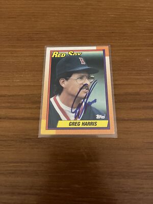 1990 Topps #529 Greg Harris P Red Sox Autograph…$1 Shipping | eBay