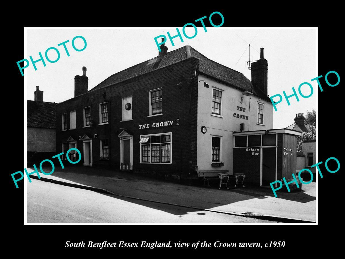 OLD 8x6 HISTORIC PHOTO SOUTH BENFLEET ESSEX ENGLAND THE CROWN TAVERN ...