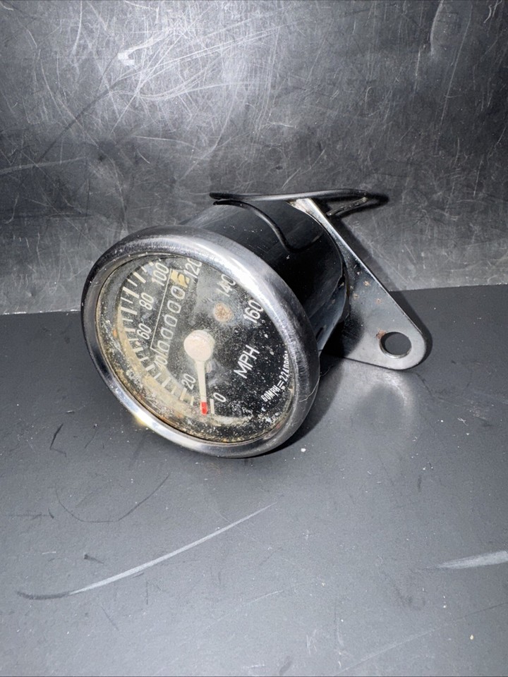 Chrome Mini Speedometer w/ Odometer 60mph=2240rpm 160mph Max Chopper ...