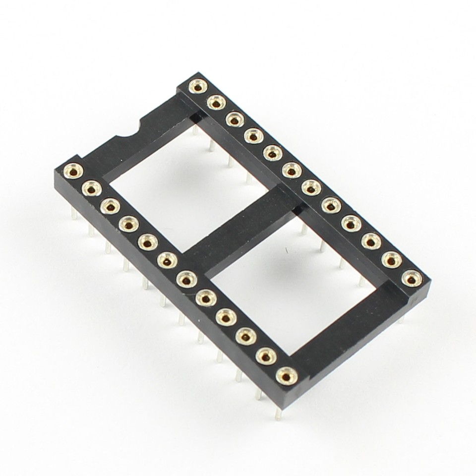 20Pcs 24 Pin Round Pin Screw Pin DIP IC Sockets Adaptor 15.24mm Row ...