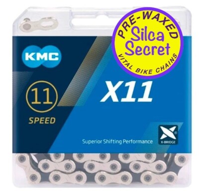 KMC X11 Chain 11 speed - SILCA WAXED Black/Silver | eBay