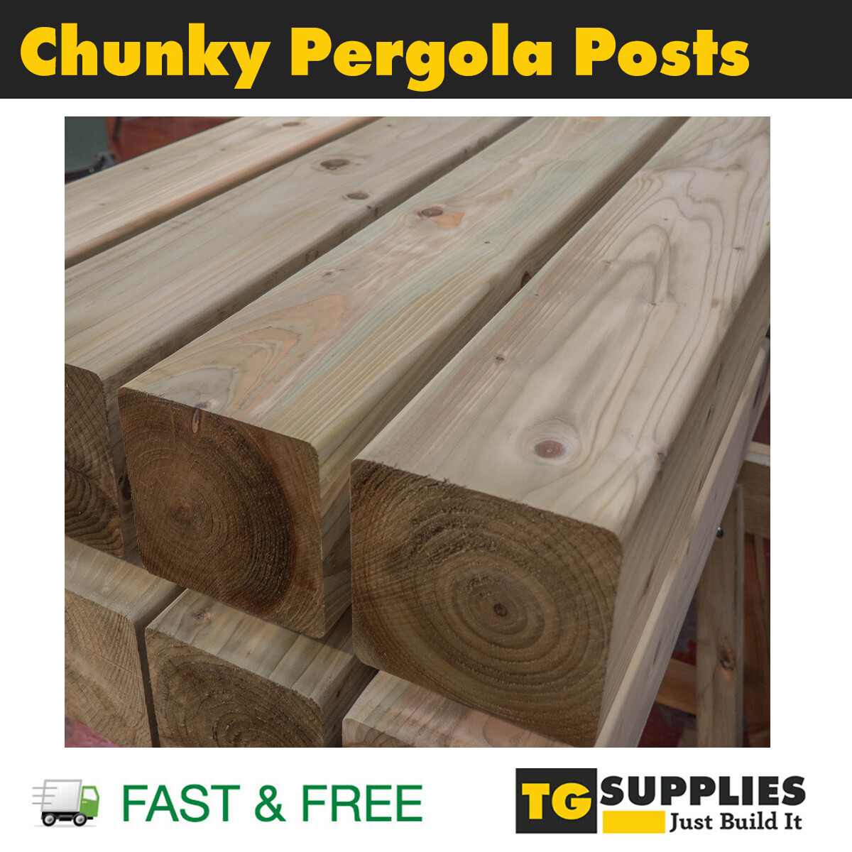Treated Timber Smooth Planed Pergola Timber Posts Gazebo Posts Planed ...