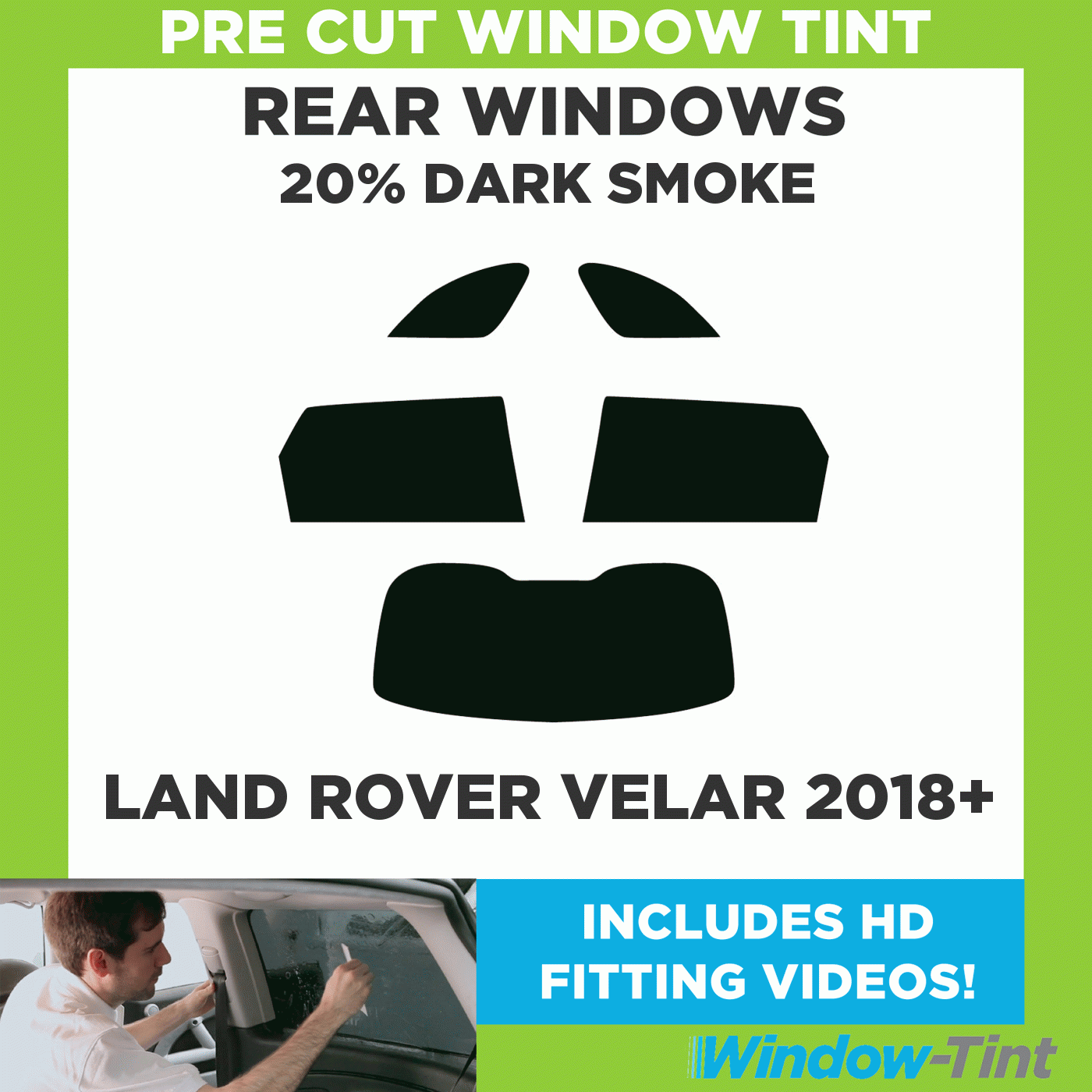 For Land Rover Velar 2018+ Pre Cut Window Tint Kit 20% Dark Rear ...
