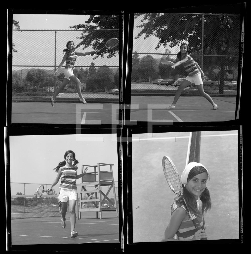 4 '67 Andrea Darvi Tennis Movie Actress Harry Langdon Negative w/rights ...