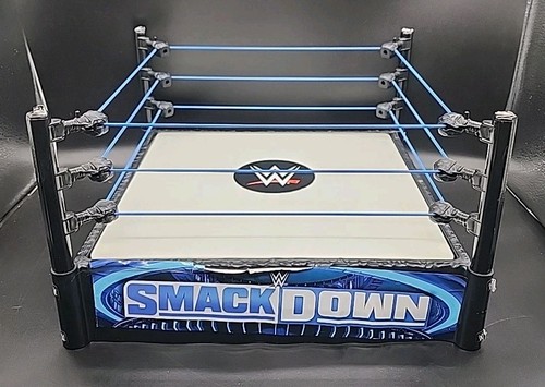 2010 Mattel WWE Smack Down Wrestling Ring 11 X 11" WWF Spring Loaded ...