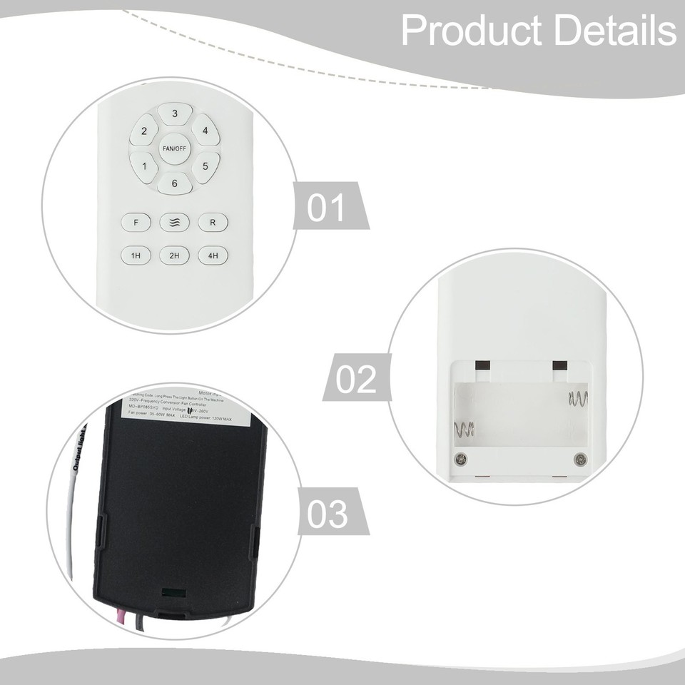 Ceiling Fan Remote Receiver with 6 Speed Options and Easy Installation ...