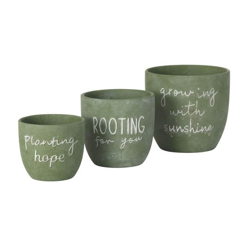 6 In. 5 In. And 4.25 In. Planting Rooting Growing Clay Pot Set Of 3 ...