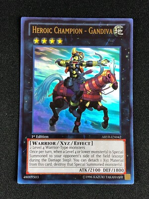 YUGIOH HEROIC CHAMPION GANDIVA ABYR-EN042 1ST ULTRA NM | eBay