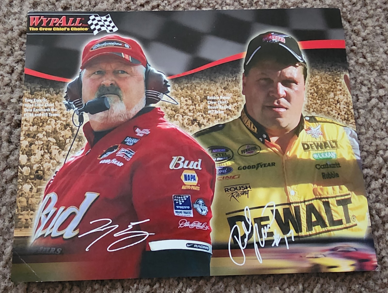 TONY EURY SR & ROBBY REISER CREW CHEIFS HERO CARD #2 | eBay