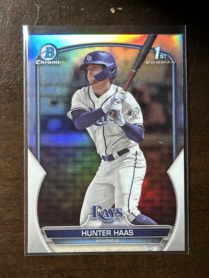 2023 Bowman Draft Chrome Hunter Haas #BDC160 Refractor 1st Bowman Tampa ...