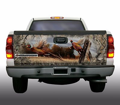 Pheasant hunting 2 camouflage truck tailgate vinyl graphic decal wraps ...