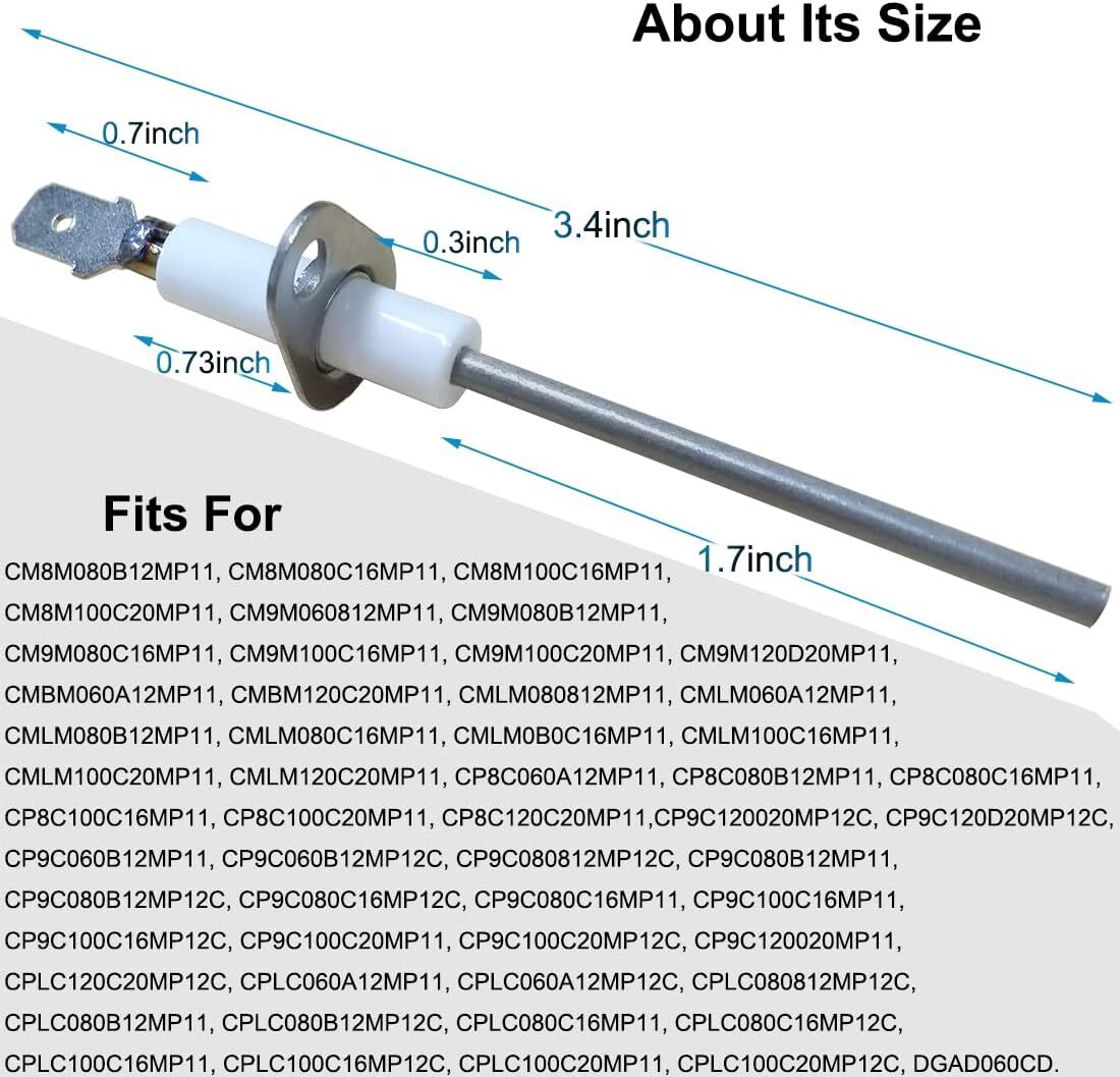 5PCS Gas Furnace Flame Sensor Rod 025-37499-000 ACS90453BXA P1257008F ...