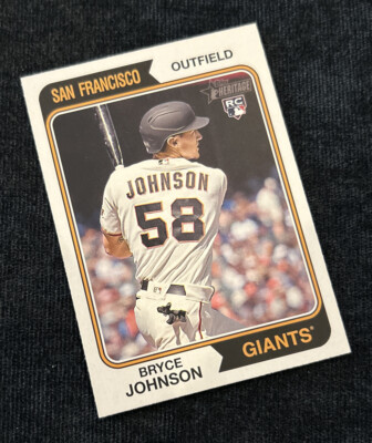 2023 Topps Heritage - #353 Bryce Johnson (RC) SF Giants | eBay