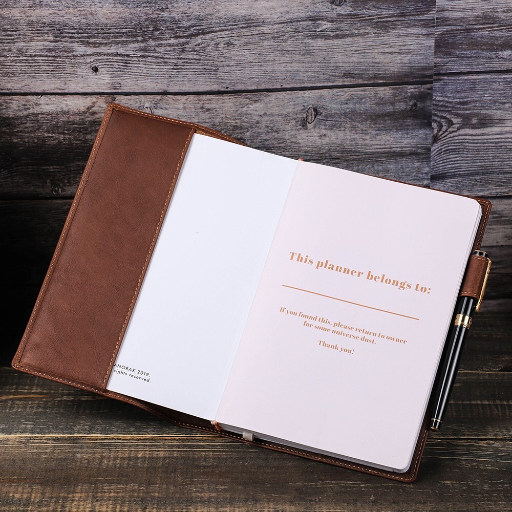 Retro Genuine Leather Book Cover A5 Notebook Case Protective Cover ...