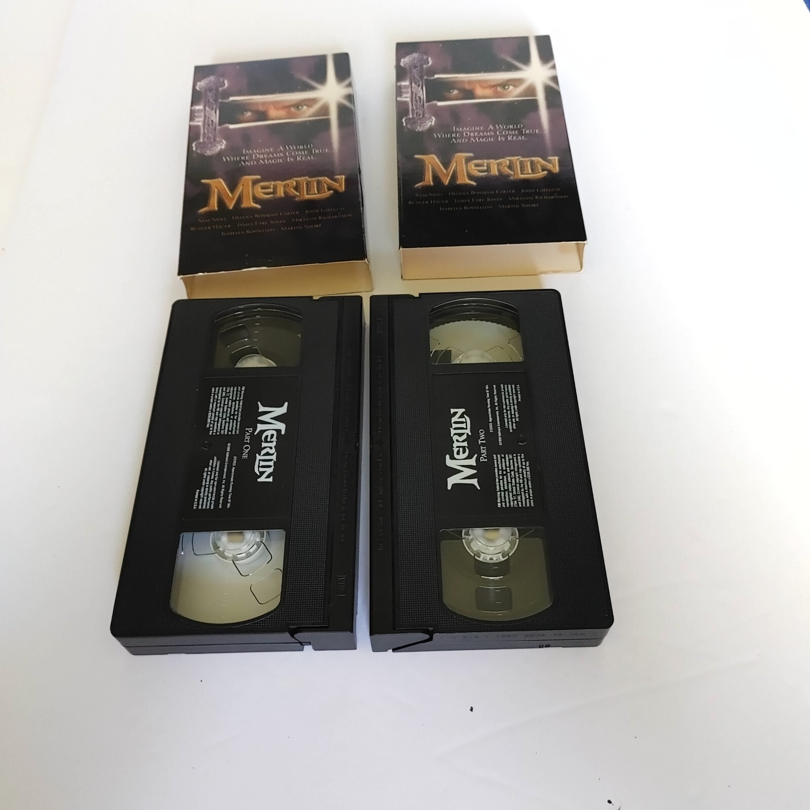 MERLIN: Hallmark / NBC - Sam Neil, Rutger Hauer - VHS (2) 1998 | eBay