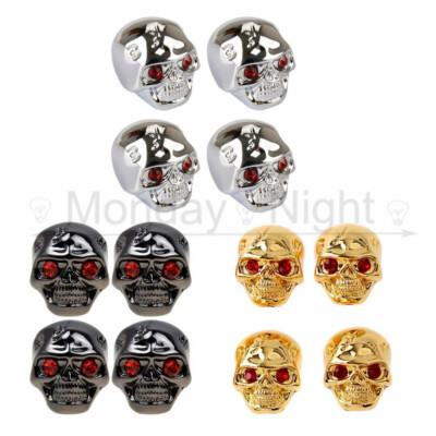 4PCS Skull Knob Electric Guitar Volume Tone Control Knobs Skull Head ...