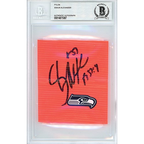 Shaun Alexander Seattle Seahawks Auto Signed Football Pylon Autographed ...