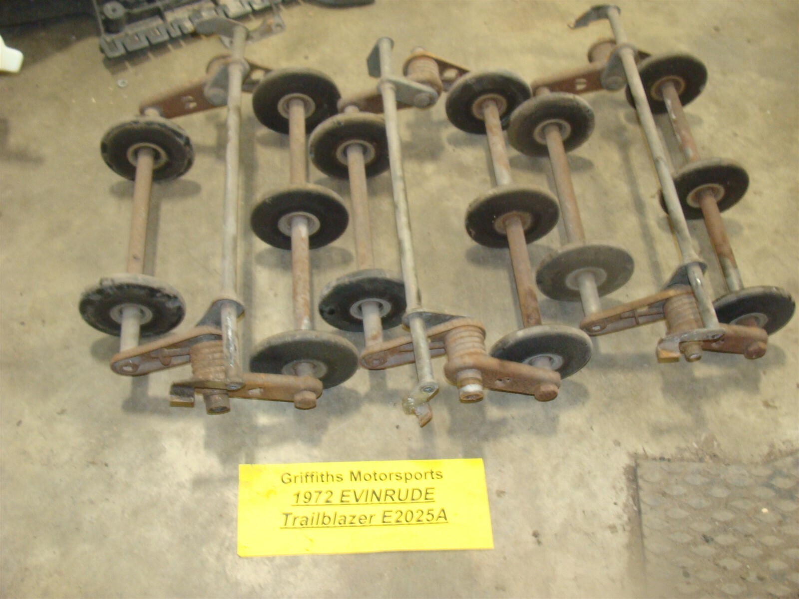 1972 73? EVINRUDE TRAILBLAZER E2025A 229E rear suspension bogie wheels ...