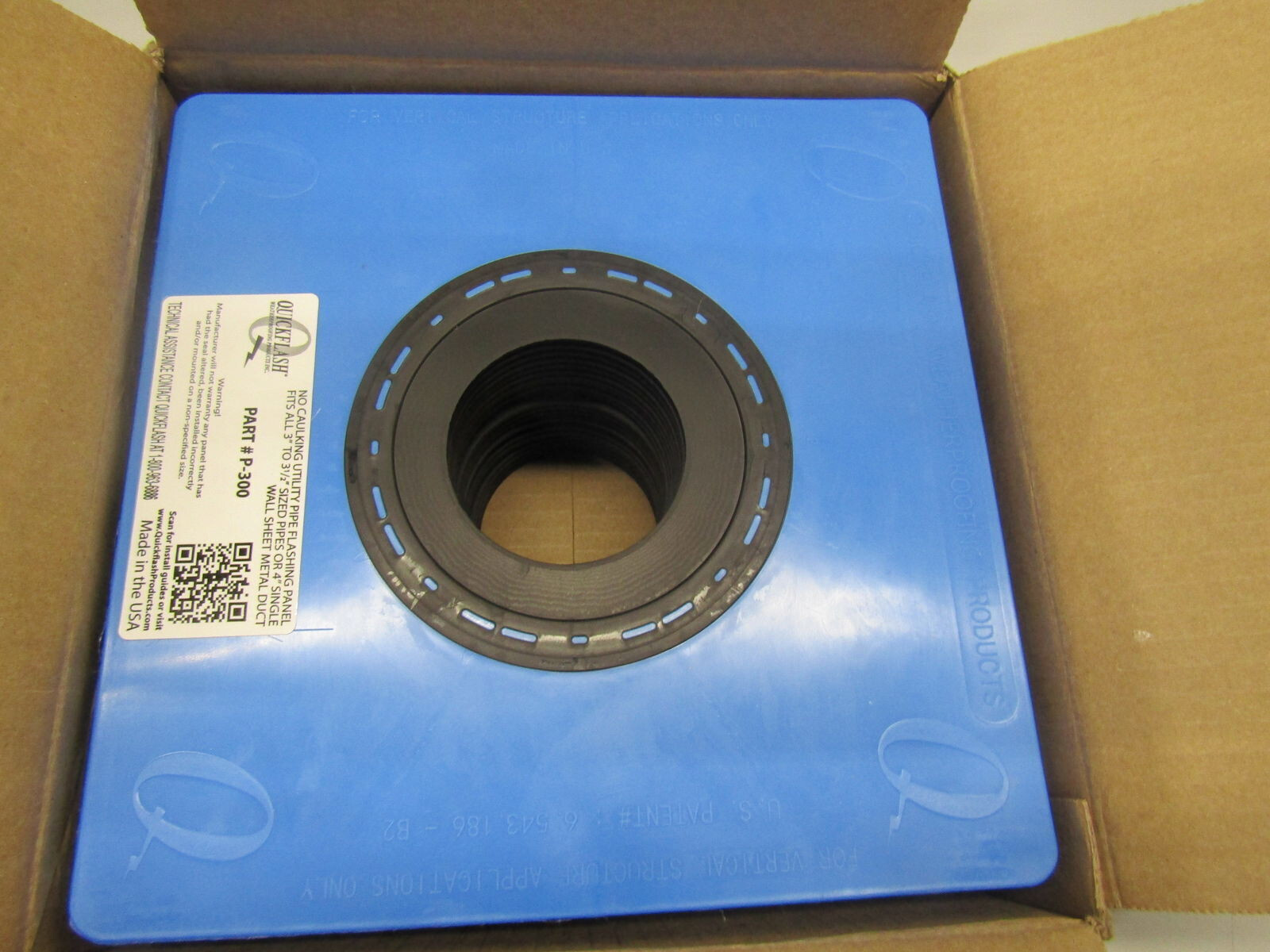 one Quickflash No Caulking Utility Pipe Flashing Panel, P-300 3" to 3 1 ...