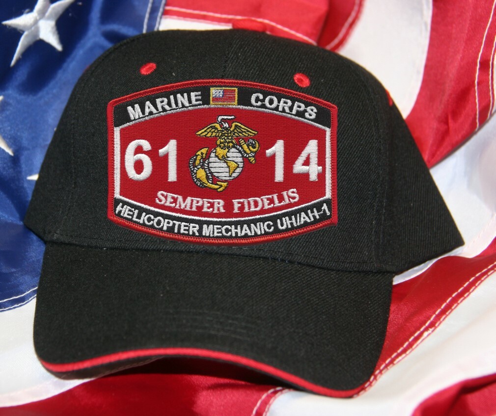 MOS 6114 HELICOPTER MECHANIC UHAH-1 HAT PATCH CAP MARINES | eBay