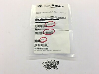 (32 PIECE LOT) MS35650-324 Plain Hexagon Nut, Thread Size: 1/8", Head ...