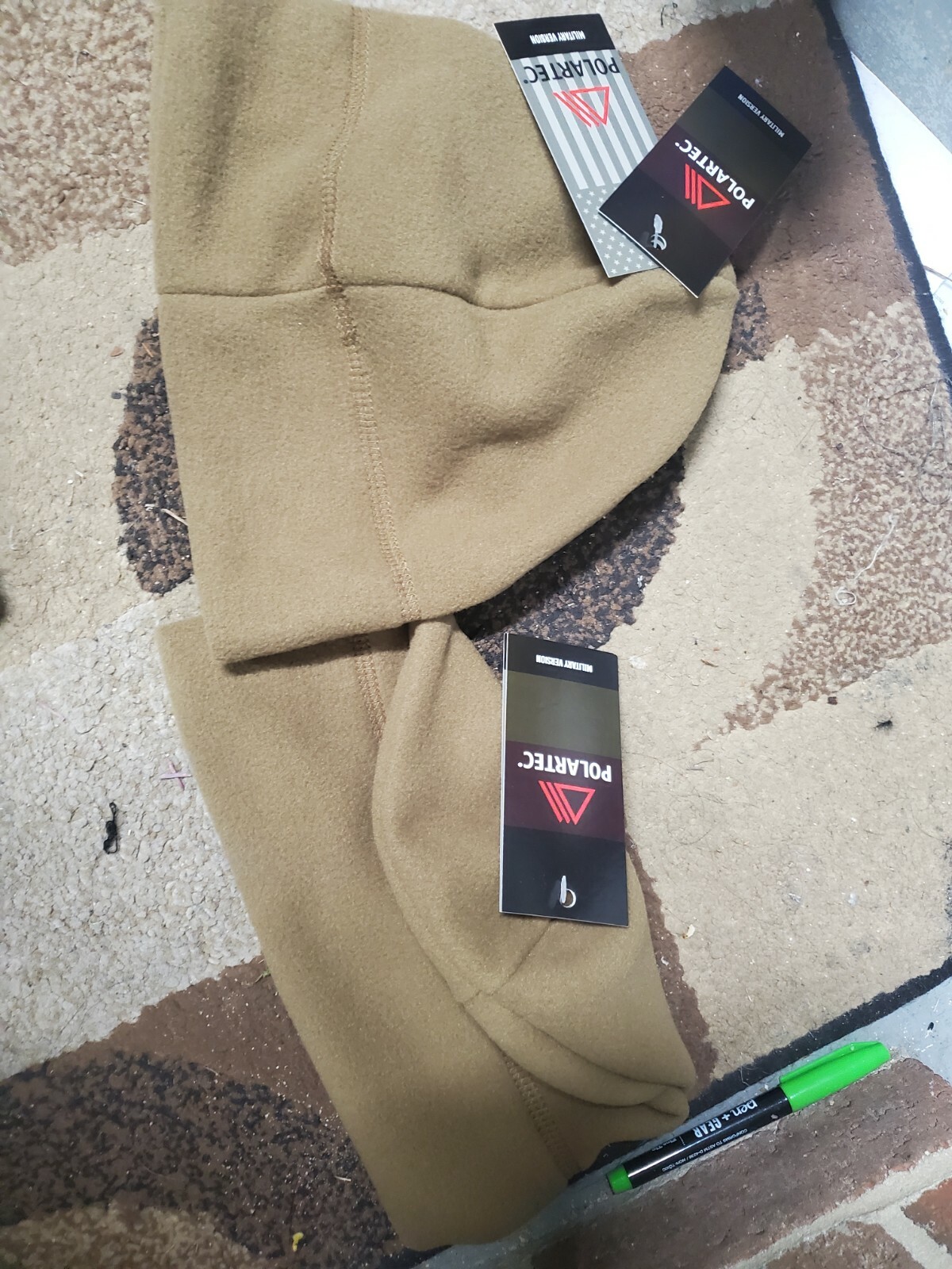 2 NEW G.I. MILITARY POLARTEC FLEECE CAP BEANIE COYOTE BROWN synthetic ...