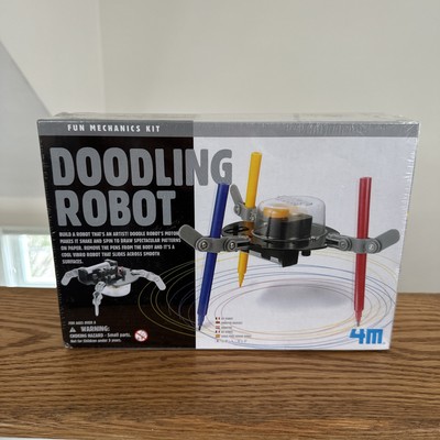 Doodling Robot Kit DIY Kids Science Engineering Robotics 4M KidzRobotix ...