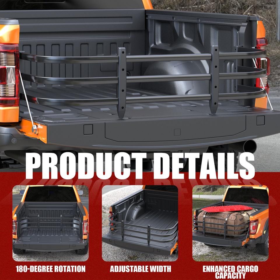 Truck Bed Extender Retractable Tailgate Extension for GMC Sierra 1500 ...