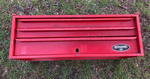 Vintage Williams 3 Drawer Middle Tool Box Mid Intermediate Chest Red ...