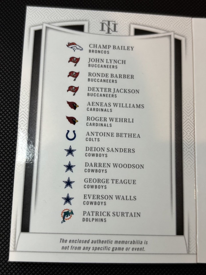 2024 National Treasures Treasure Chest 24 PATCHES - Defensive Backs! 5/ ...