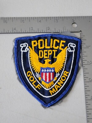 Bin1 b1 Police patch patches Golf Manor Ohio cut off | eBay