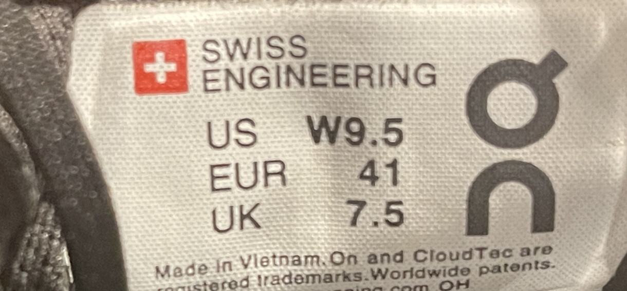 On Womens Swiss Engineering Cloudswift Running Shoes Sneakers Size 9.5 ...
