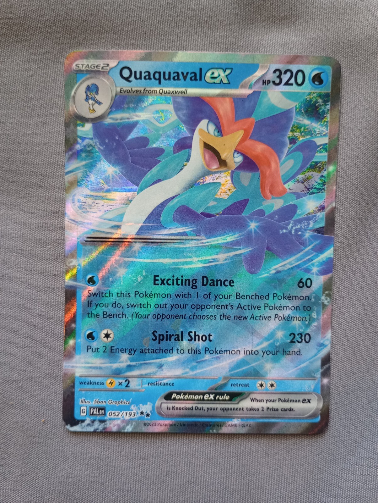 Quaquaval ex 052/193 Paldea Evolved Pokemon TCG Card NEAR MINT NM | eBay