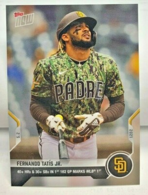 Fernando Tatis Jr. 2021 Topps Now 5/2 40+ HRs & 30+ SBs in 162 GP #164 ...