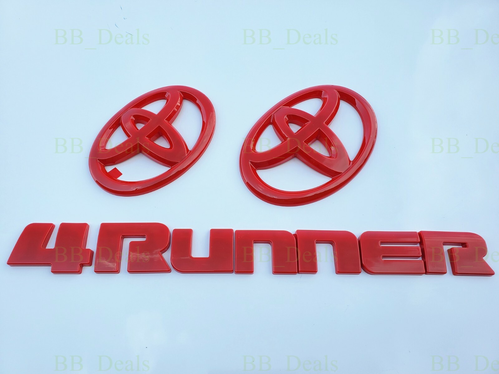 3PCS Set Overlay Red Black 4Runner Emblem Badge Fit For 2014-2022 ...