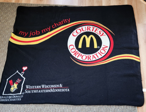 Vintage McDonald's Courtesy Corp House Charities Blanket Throw 48"x56 ...