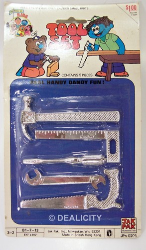 JAK PAK Mini 5 Tool Set "Main Street Kids" Vtg Plastic 1970's Hong Kong ...