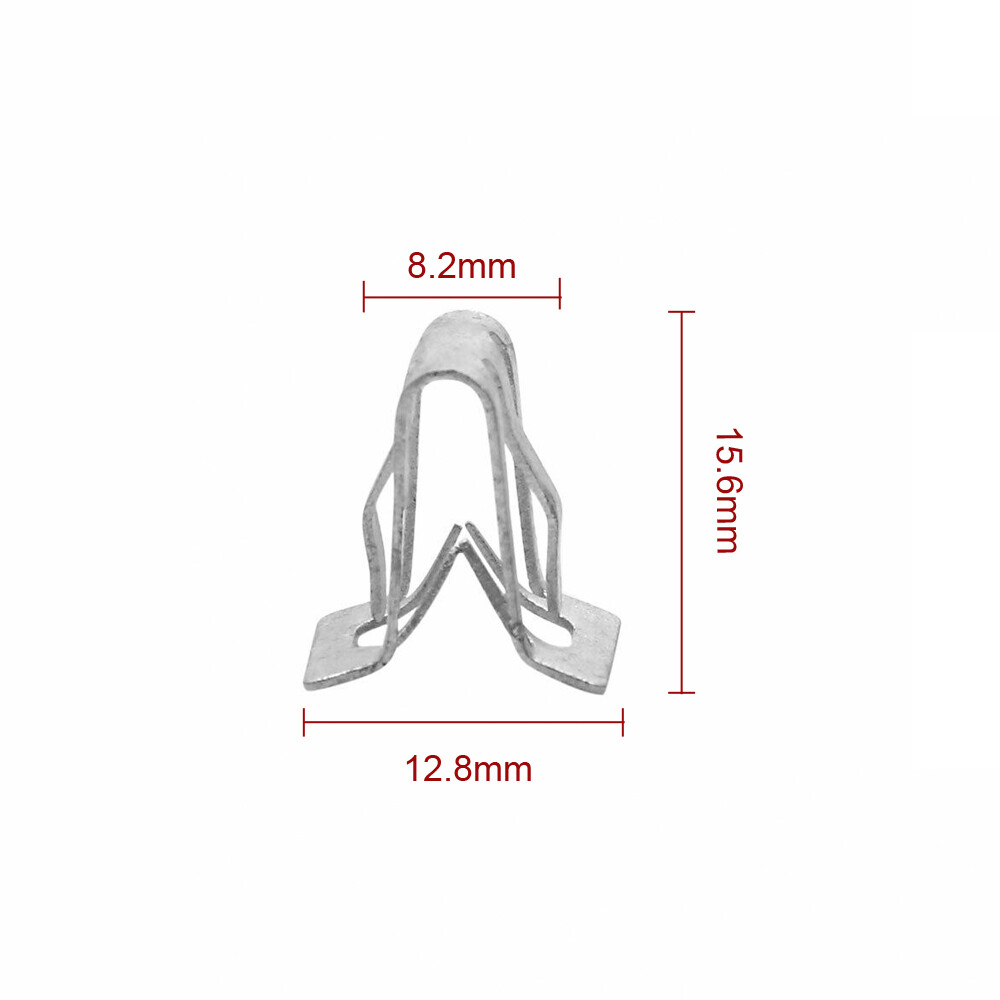 25Pcs Universal Metal Fastener Clips 1/2" X 5/8" Retainer Moulding ...