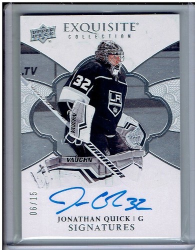 2018-19 Exquisite Collection Signatures #ESJQ Jonathan Quick/15 | eBay