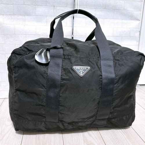 Prada Black Nylon Boston Travel Bag Hand Carry | eBay Australia