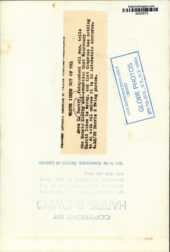 1935 Press Photo Oil man Amos L. Beatty at Senate meeting in Washington ...