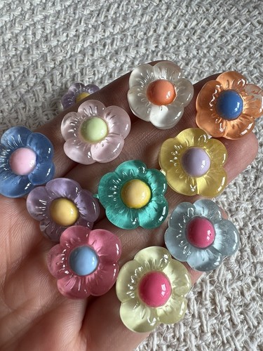 10Pcs Shoes DIY Colorful Flowers Shoes Buttons Decoration For Croc ...