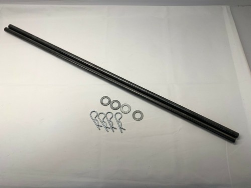 2 New Trolley Wheel Axles For Soap Box Kart Kit With R Clips And ...