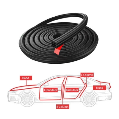 Rubber 5m 3 Layer Car Door Seal Strips Protector Sealing Strip Seal ...