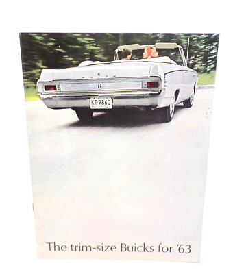 1963 Buick Color Dealer Brochure THE TRIM SIZE BUICKS FOR '63 SKYLARK ...
